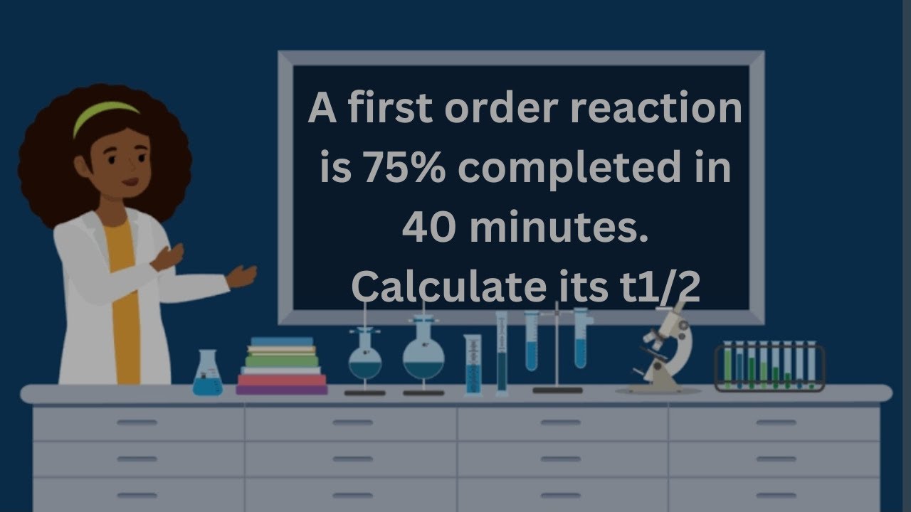 A first order reaction is 75% completed in 40 minutes. Calculate its ...
