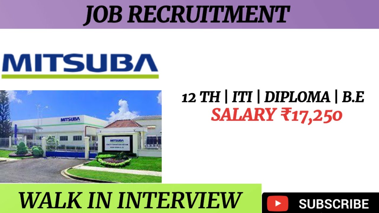 Mitsuba India Private Limited Job Vacancy||Chennai Jobs||Jobs Tamizha ...
