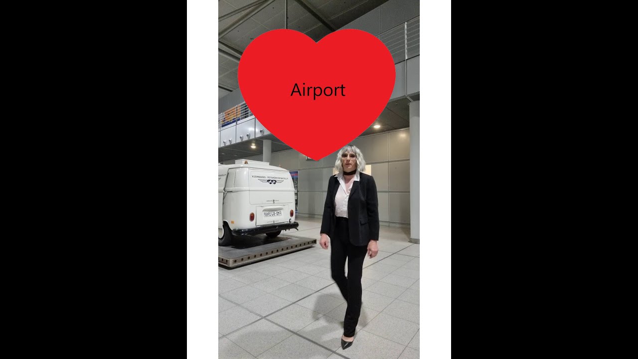 Crossdresser Claudia Cross Airport Test - YouTube