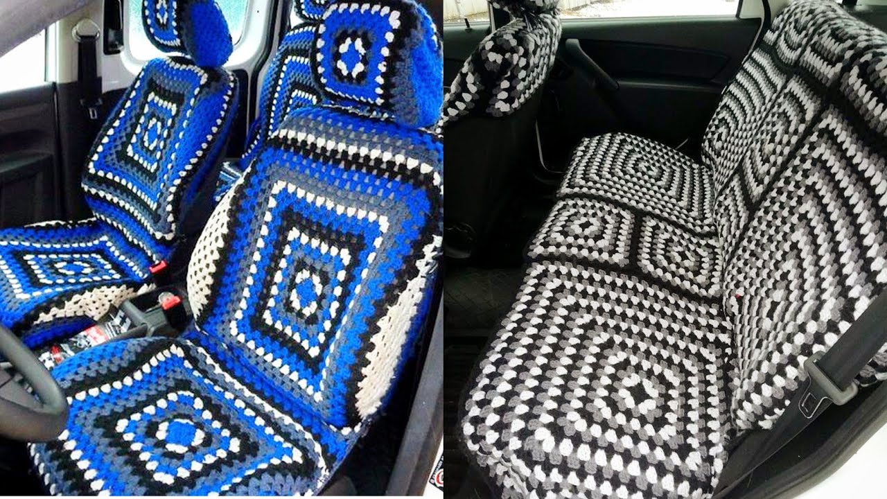 Latest Beautiful crochet Handmade Car Seat Cover Design Ideas/crochet ...