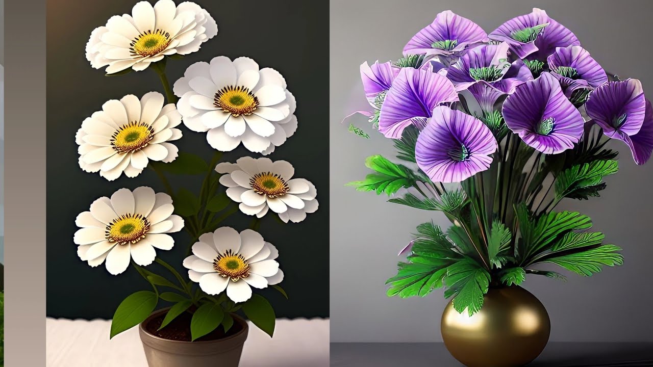 DIY Tutorial Cara membuat Bunga Hias dari Plastik Kresek | How to make ...