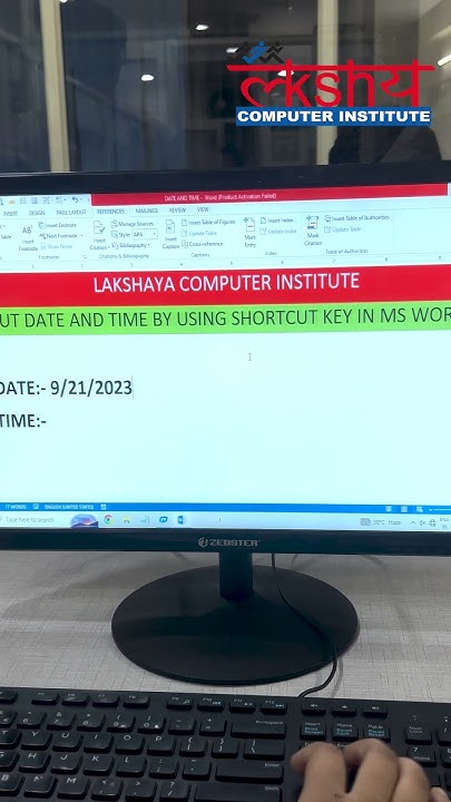 Put date and time by using shortcut key in MS Word.. #msword #msoffice #trick #learn - YouTube