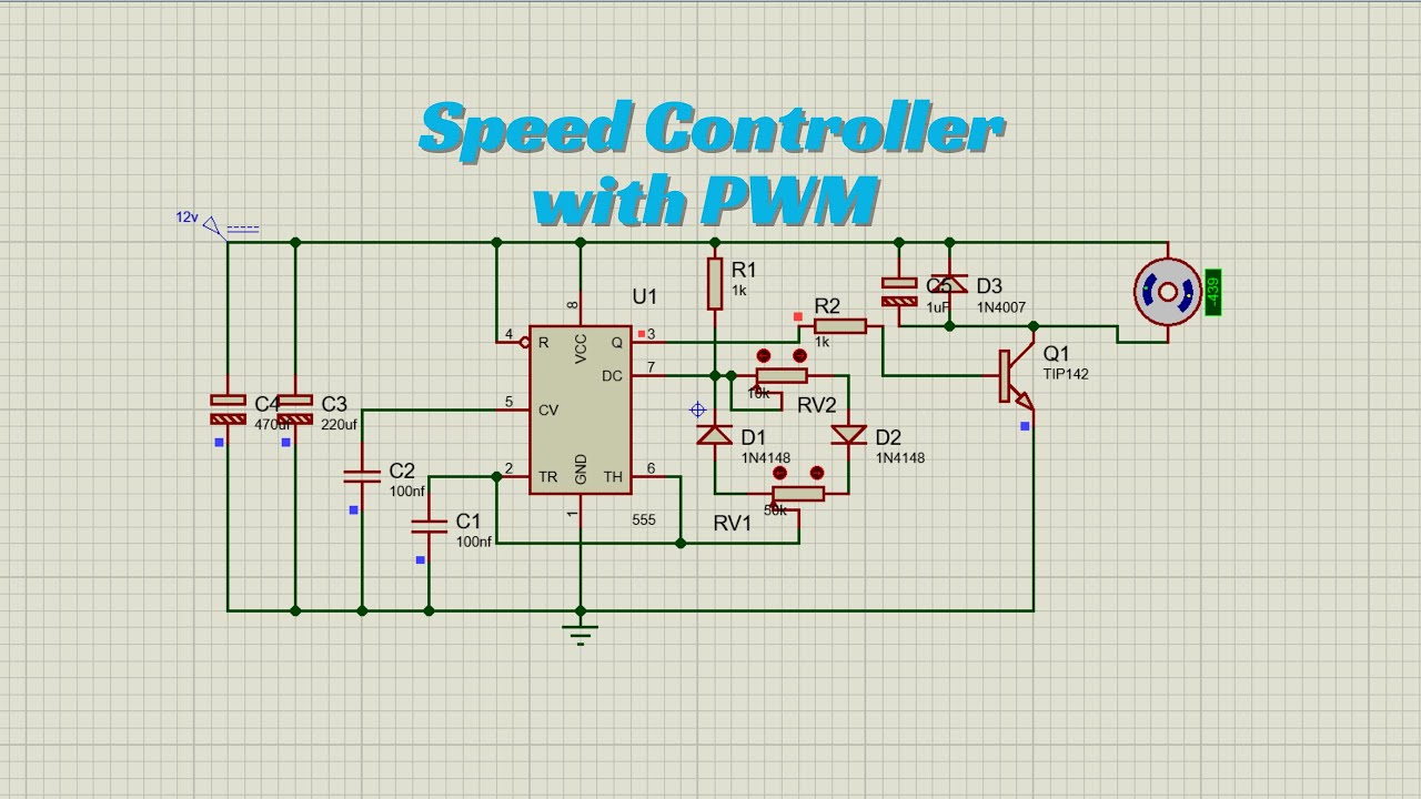 How to Control Motor Speed Using PWM with NE555 Timer & Darlington ...