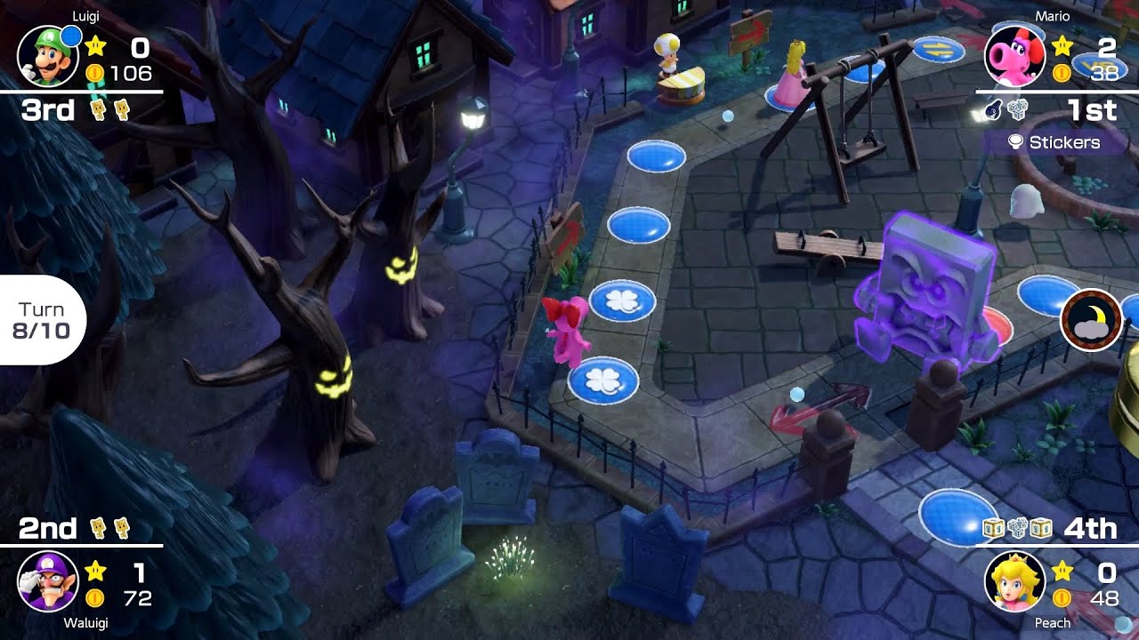 Mario Party Superstars #364 Horror Land Birdo vs Peach vs Waluigi vs ...