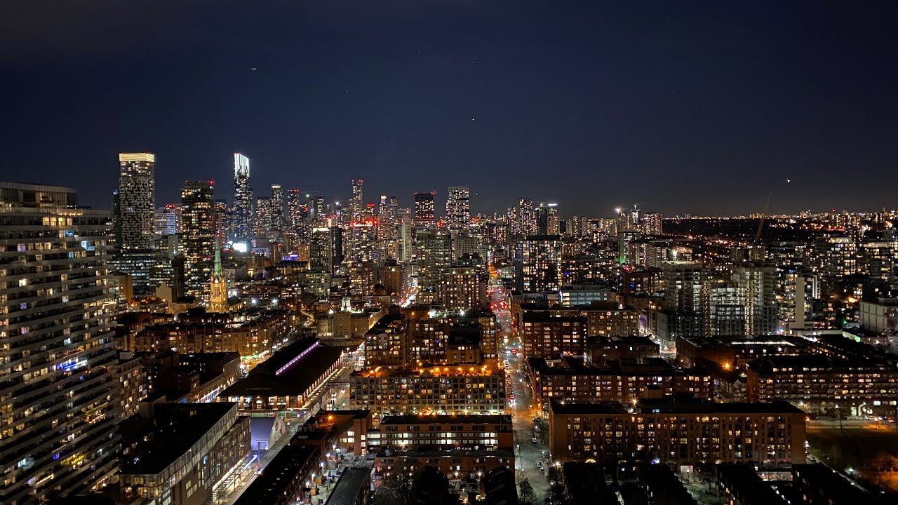 Toronto City At Night Background jazz/blues music - YouTube