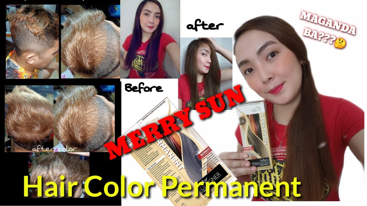 MERRY SUN HAIR COLOR PERMANENT Review - YouTube