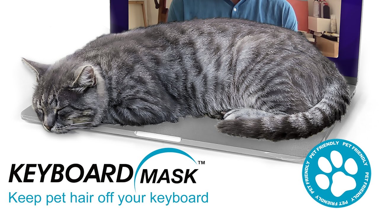 KeyboardMask - Keep pet hair off your keyboard - YouTube