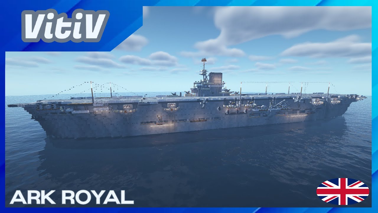 HMS Ark Royal (91) - Ark Royal-class Aircraft Carrier - Minecraft - YouTube