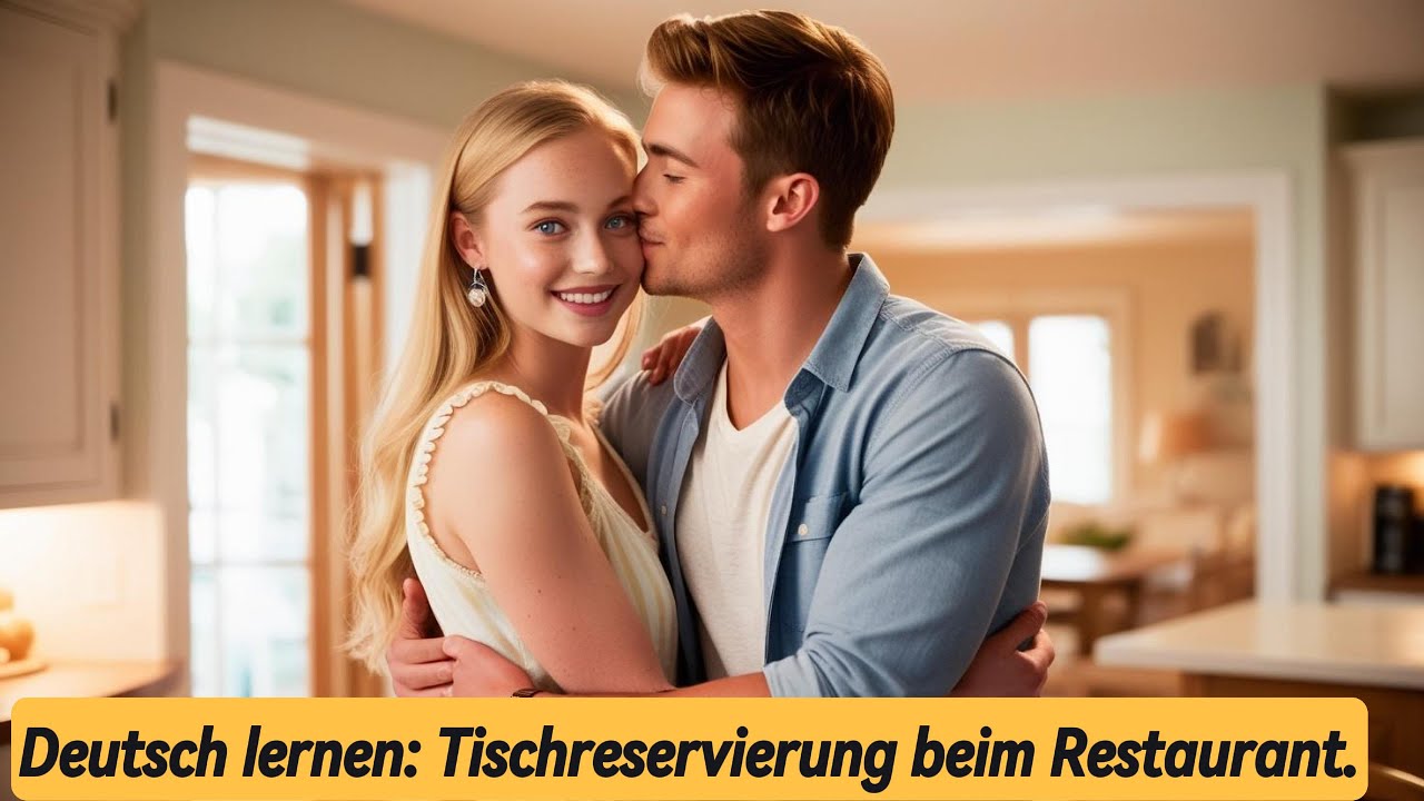 Deutsch lernen : Tischreservierung beim Restaurant (A1-A2) - YouTube