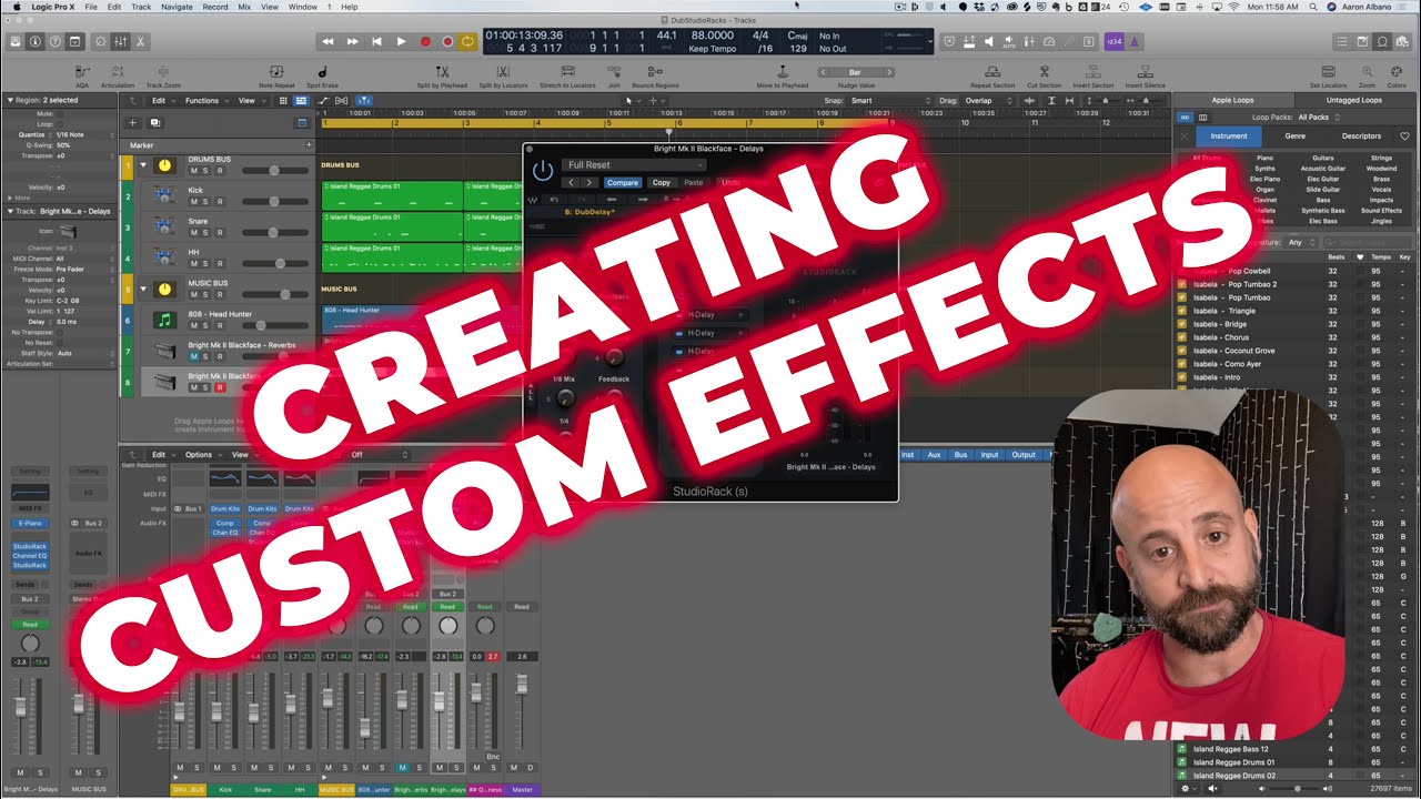 Creating custom effects using Waves StudioRack - Dub Delay & Reverb ...
