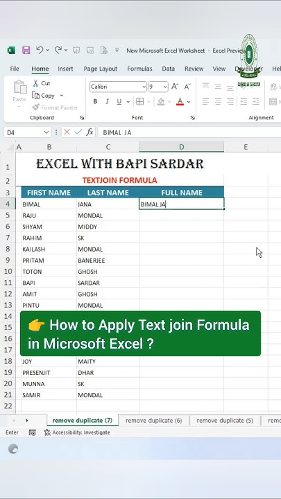 👉 How to Apply TEXTJOIN Formula in Excel ? Apply TEXTJOIN Function | # ...