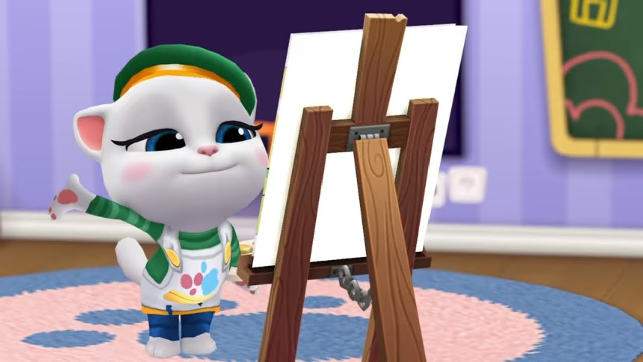 🎨 Pintemos un DINOSAURIO con Talking Becca y Talking Angela - YouTube