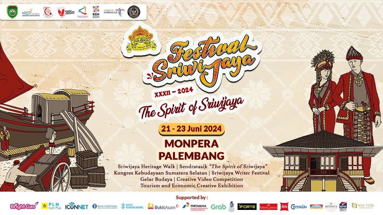 OPENING CEREMONY FESTIVAL SRIWIJAYA XXXII SUMATERA SELATAN - YouTube