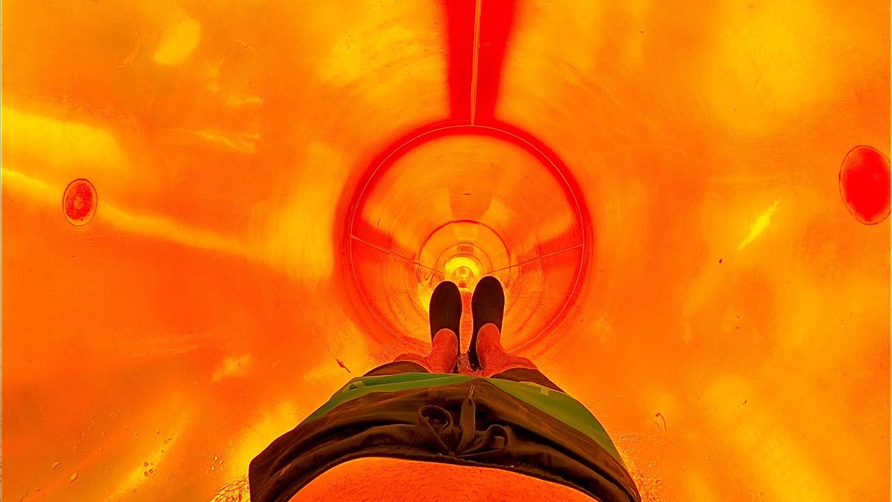 AquaJoy Water Park - Tunnel Free Fall Slide - YouTube