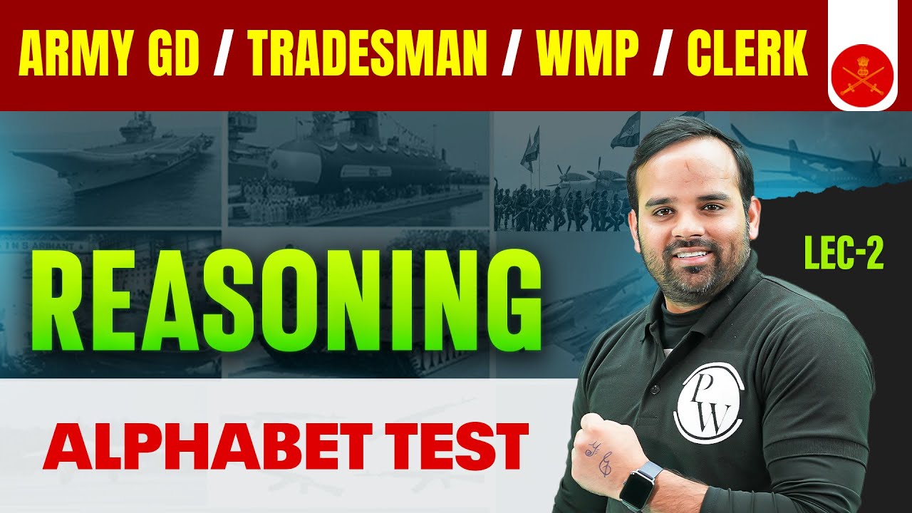 Alphabet Test | Reasoning for Army GD/Tradesman/WMP/Clerk | By Sachin ...