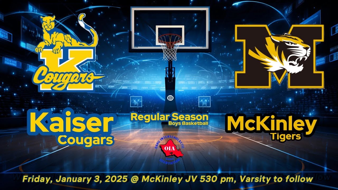 Kaiser Cougars JV vs. McKinley Tigers JV. Regular Season. Friday ...