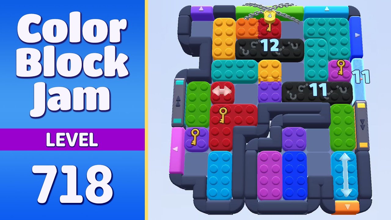Color Block Jam Level 718 | Every Puzzle Solved! 🎯 - YouTube