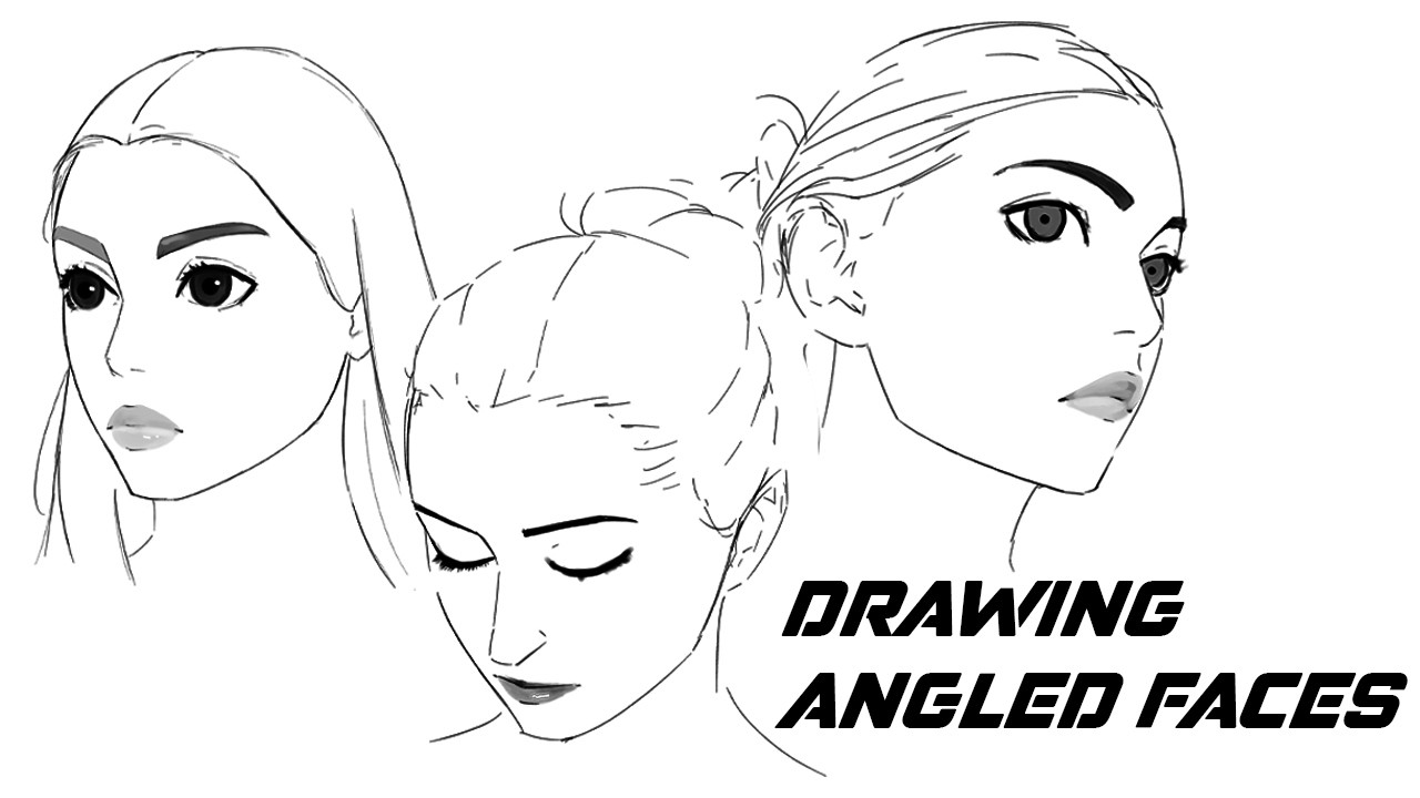 How to draw faces from different angles - YouTube