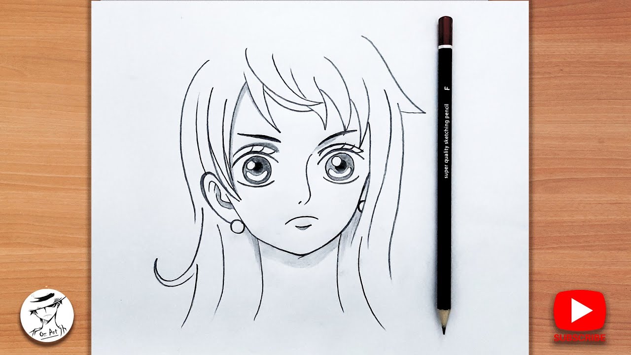 How to draw Nami from One Piece | step by step anime drawing | Easy ...