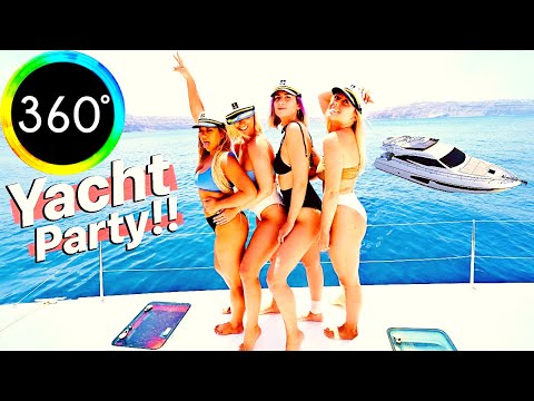 360° Video Yacht Party With Beautiful Ladies Trips Egypt Sailing Boat Sea Holiday Romania Limanu 6K