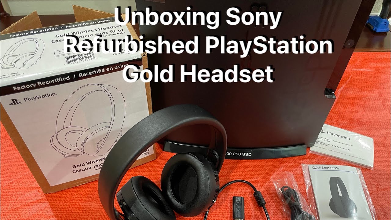 Unboxing of Refurbished Sony PlayStation Gold Wireless Game Headset for ...