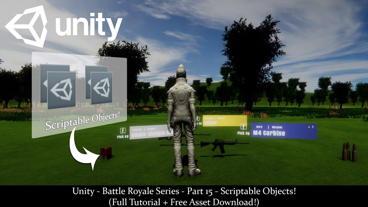 Unity Battle Royale Series Part 15 Scriptable Objects Tutorial Download Youtube 0660
