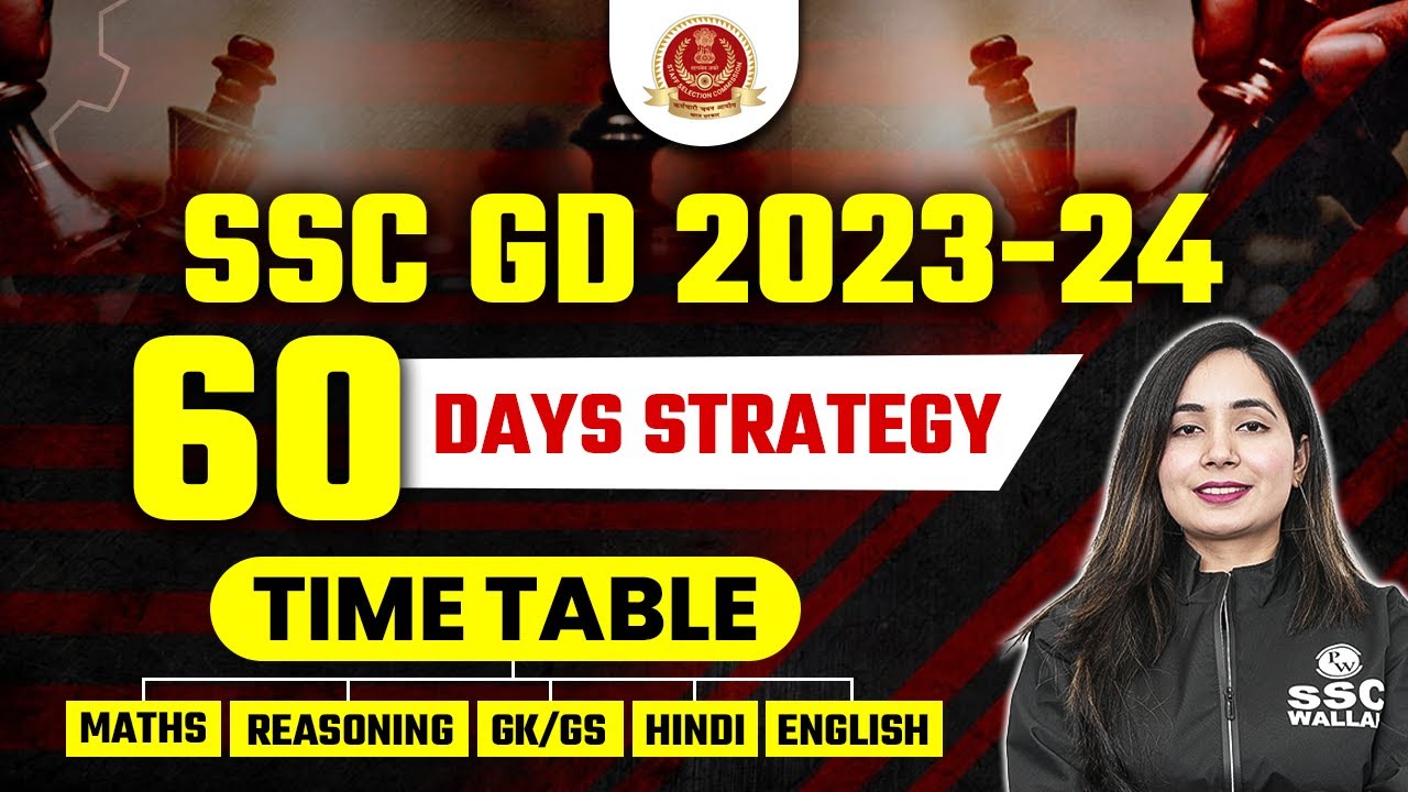 SSC GD 2023-24: 60 Days Complete Strategy 🎯 | SSC GD New Vacancy | SSC ...