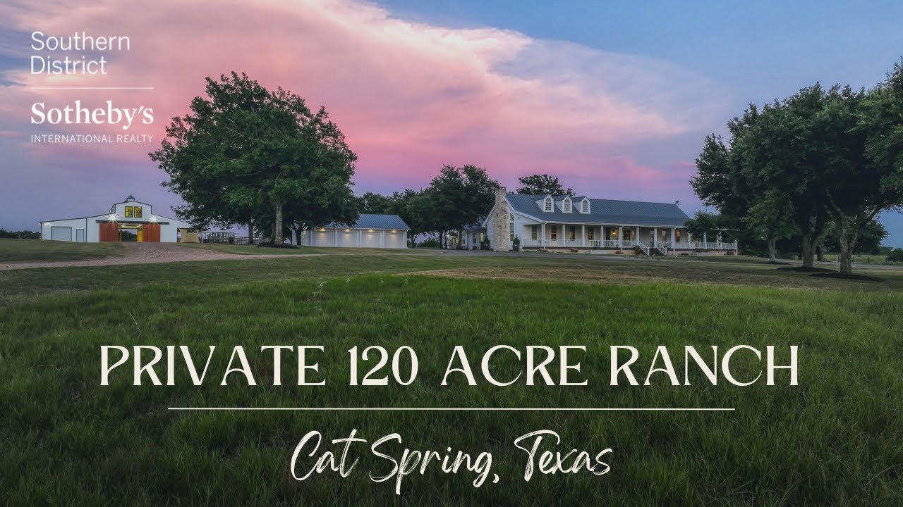 Sprawling +/-120 Acre Ranch in Cat Spring, TX | Southern District ...