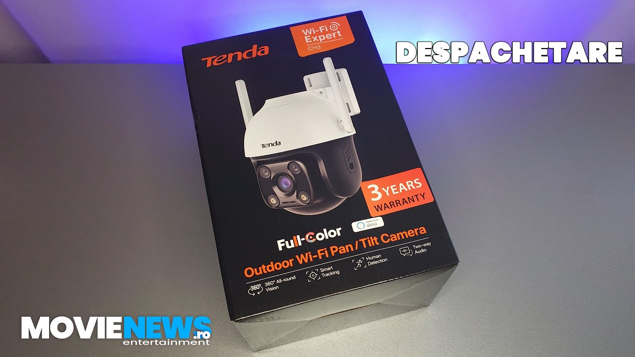 Tenda CH3 Outdoor Wi-Fi Pan/Tilt Camera - Despachetare | MovieNews.ro ...