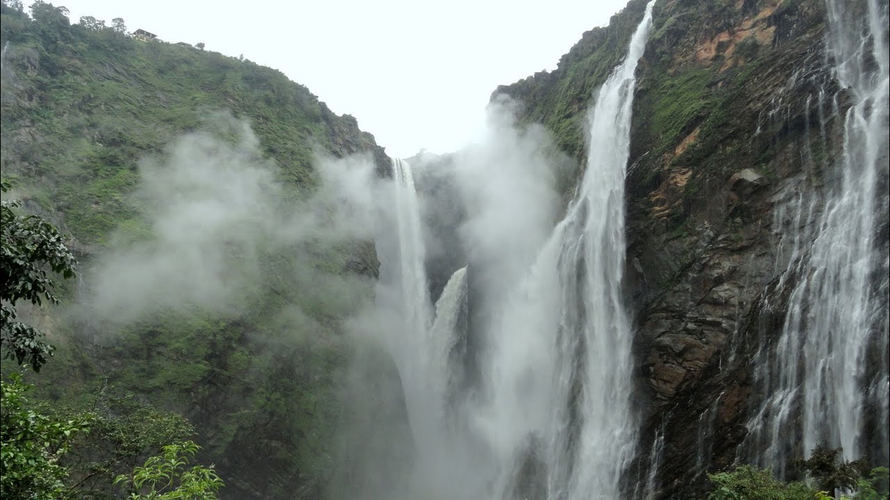 Jog Falls - Top View - YouTube