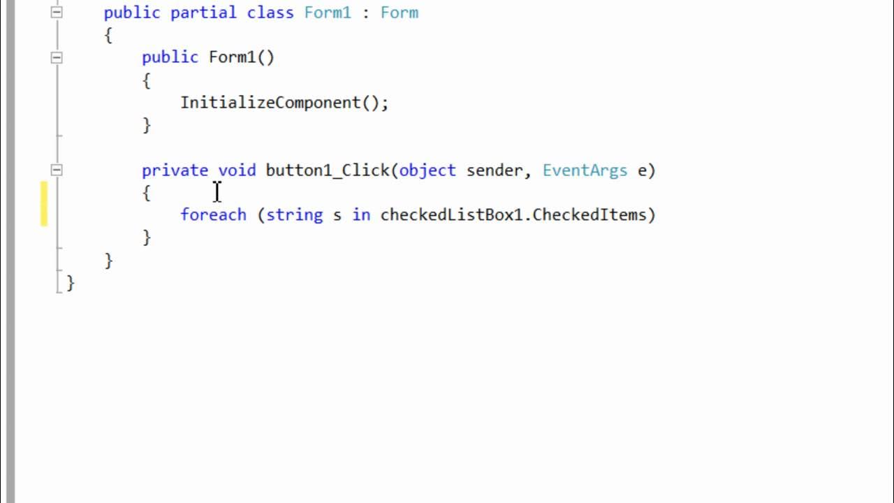 Get Checked Items In a CheckedListBox (C# .NET) - YouTube