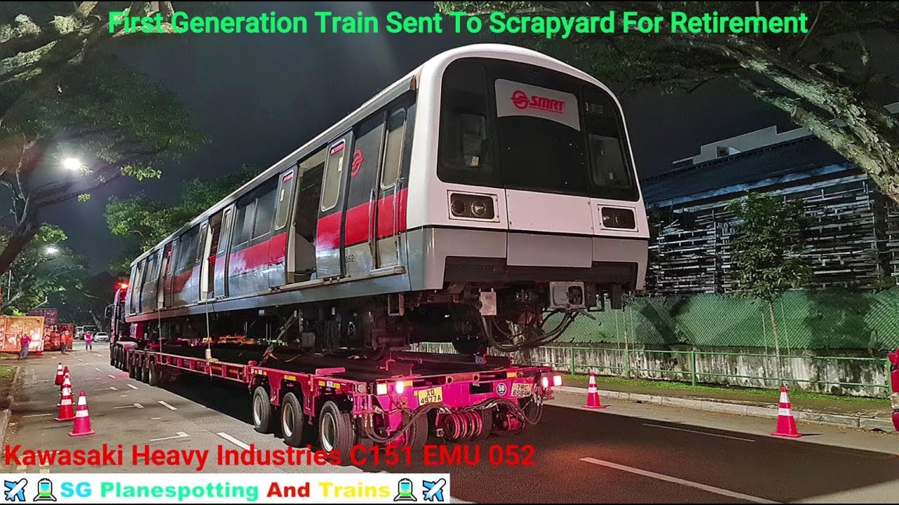 [Farewell Tribute] SMRT Kawasaki Heavy Industries C151 EMU 052 Final ...