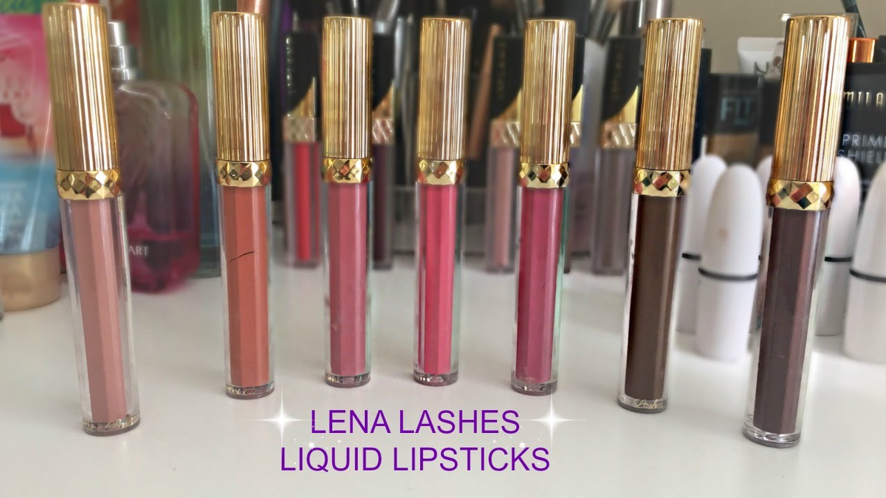 Lena Lashes - Liquid Lipstick Review/Swatches | Crystal Britney - YouTube