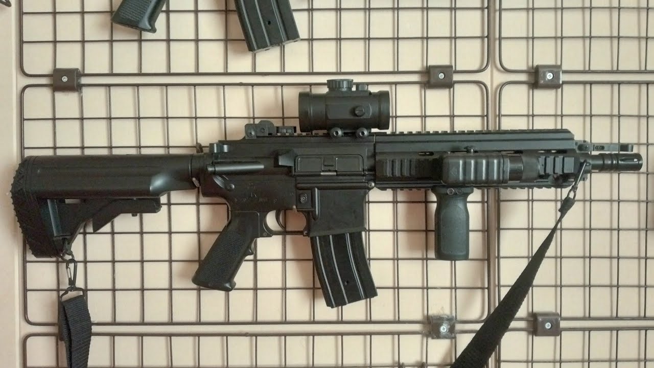 ダブルイーグルM804A2 HK416電動ガンを撃つ。（おもちゃ）【フルオート】パート2 - YouTube