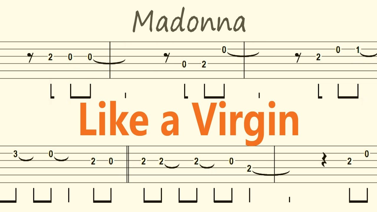 Like a Virgin / Madonna / Guitar Solo Tab+BackingTrack - YouTube