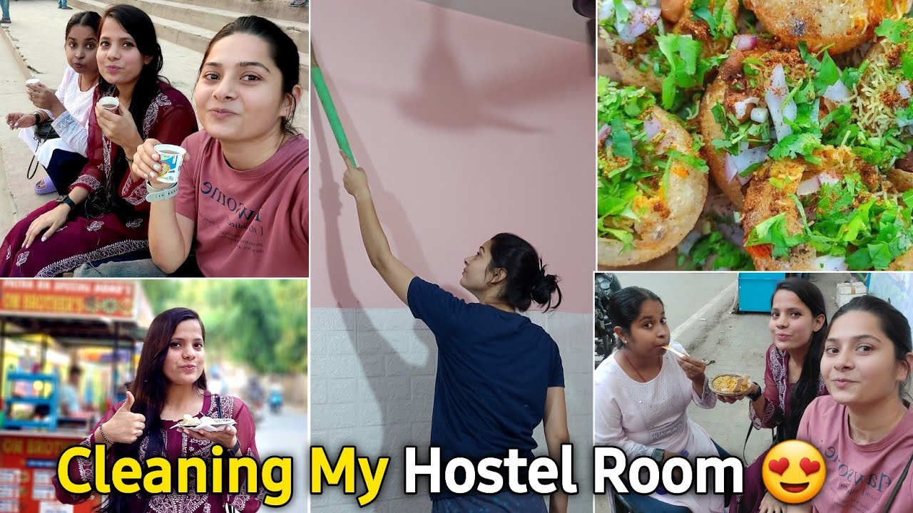 Deep Cleaning My Hostel Room 🤗| Patna Ke NIT Ghat Pe Jane Ke Saath Mood ...