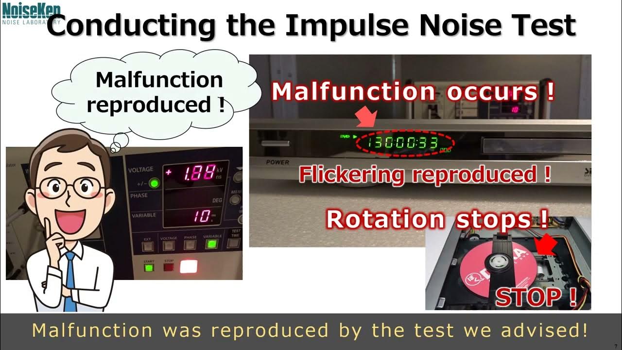 Impulse Noise Test An EMC tester beyond the standard - YouTube