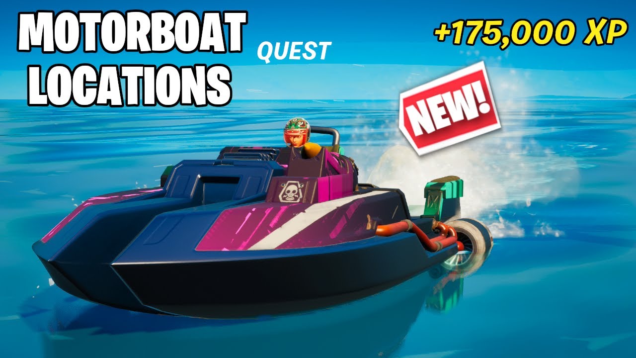 MOTORBOATS LOCATIONS IN FORTNITE - *NEW* WEEKLY QUESTS! (DESTROY BOATS ...