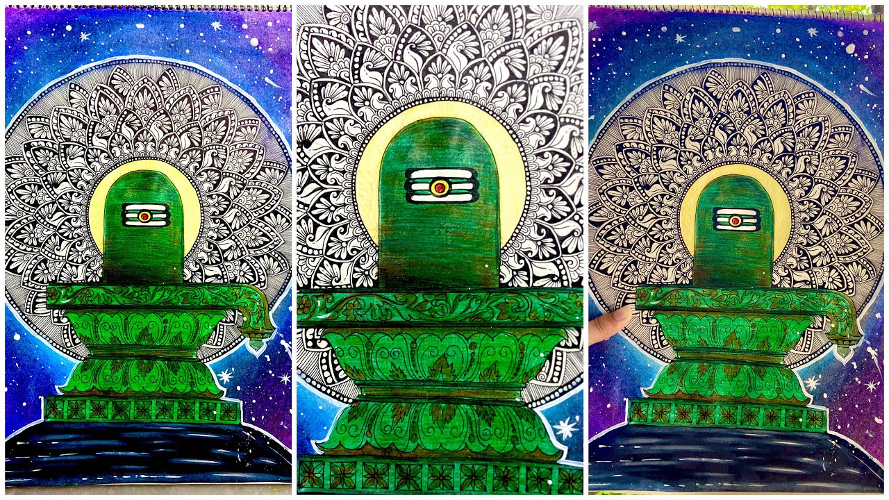 Shiva Linga Mandala Art | Mahadev Mandala Art | Lord Shiva Mandala Art ...