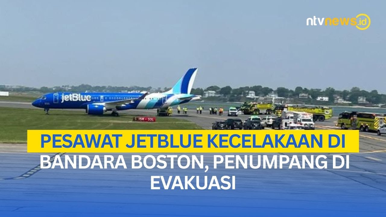 Pesawat JetBlue Tergelincir di Bandara Boston, Penumpang Selamat ...