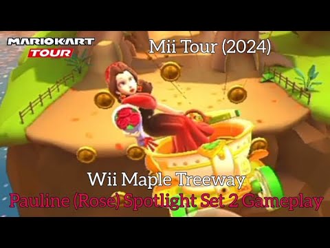 Wii Maple Treeway: Pauline (Rose) Spotlight Set 2 Gameplay | Mario Kart ...