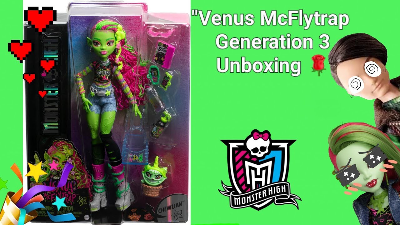 Monster high Doll Unboxing PL - Venus McFlytrap Generation 3 - YouTube