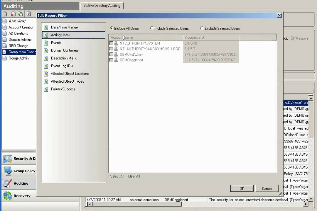Audit Changes Made on your Active Directory with Active Administrator ...