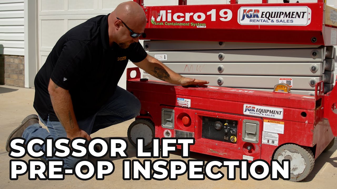 How to do a Scissor Lift Pre-Operation Inspection - YouTube