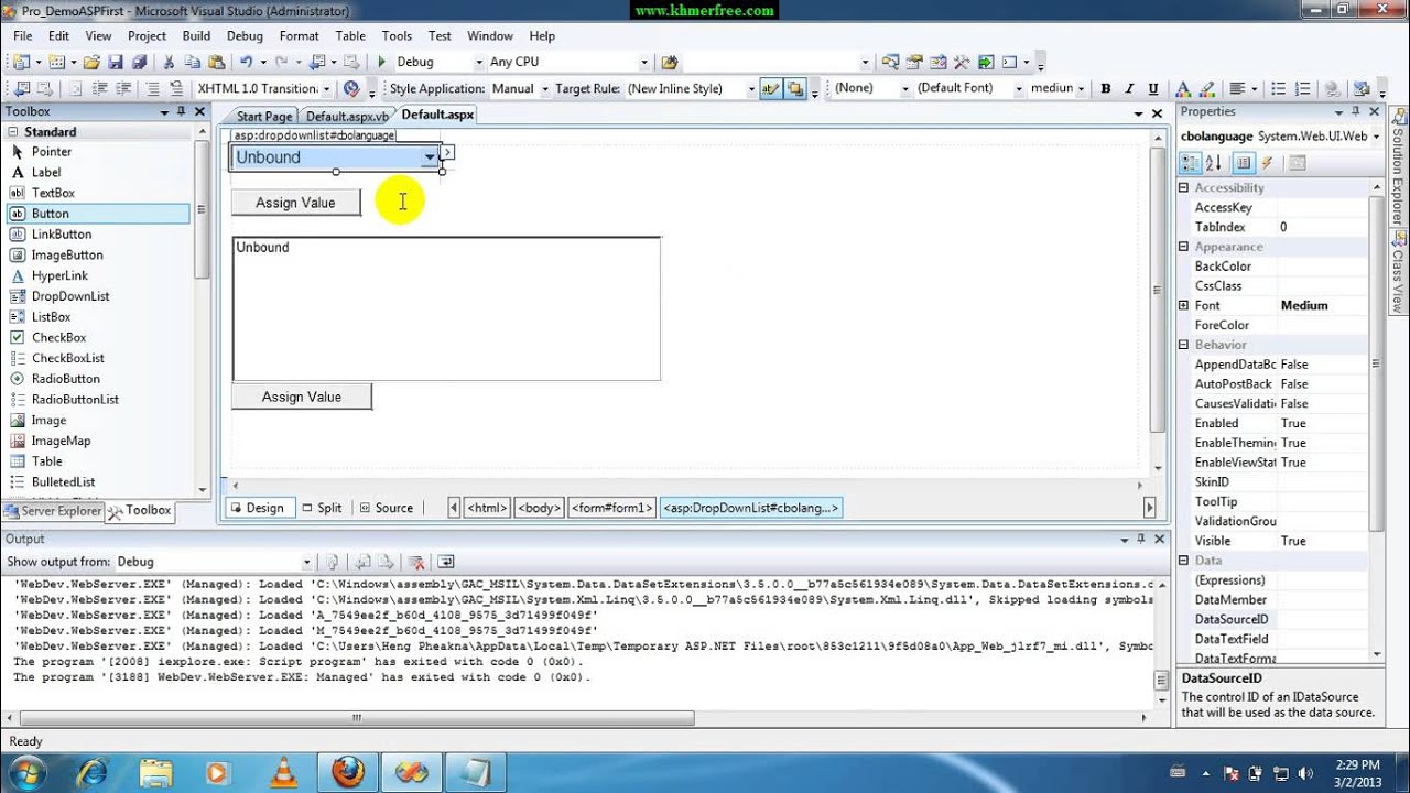 1-15-Using Tool ASP.NET - YouTube