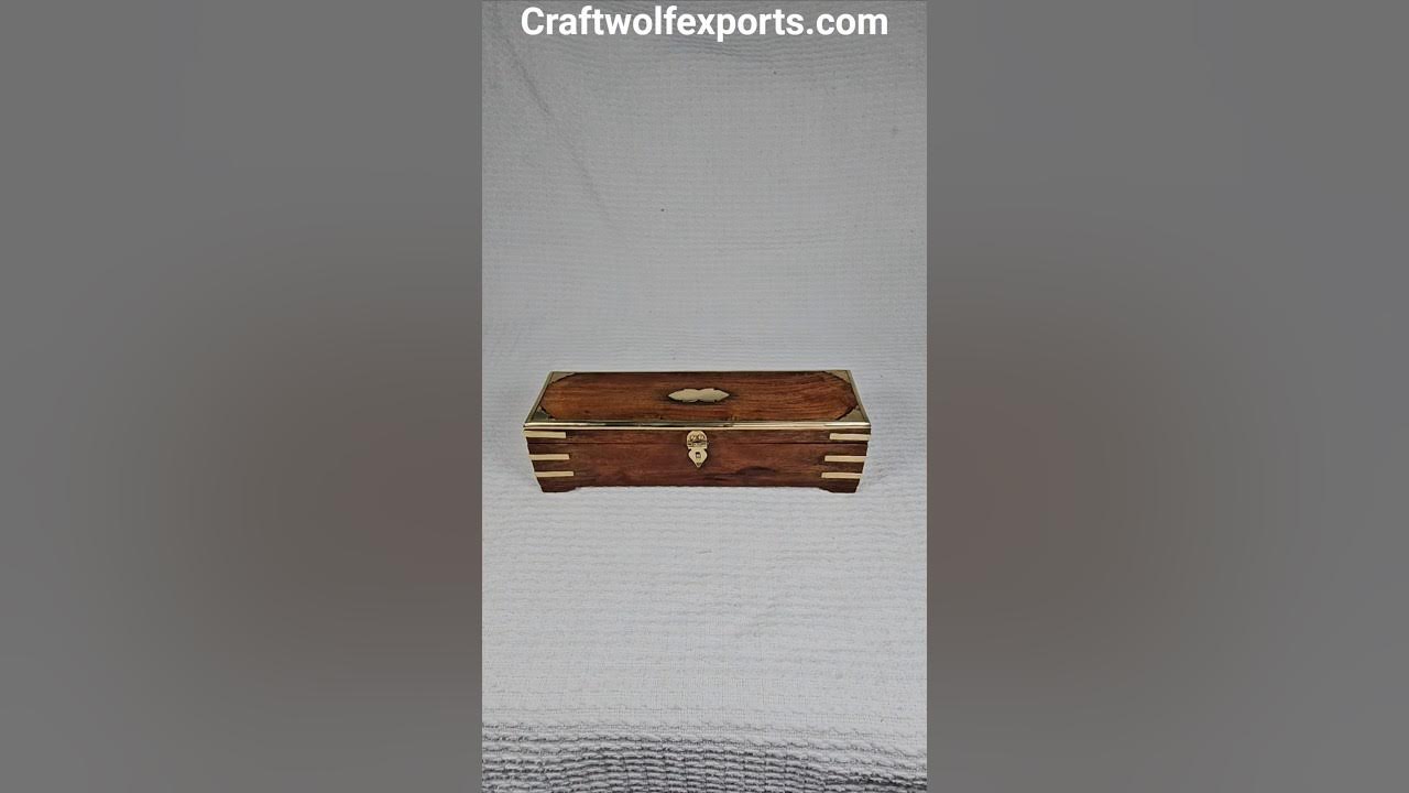 Wooden Side Brass Two in One Box #woodenbox #giftbox #secretbox # ...