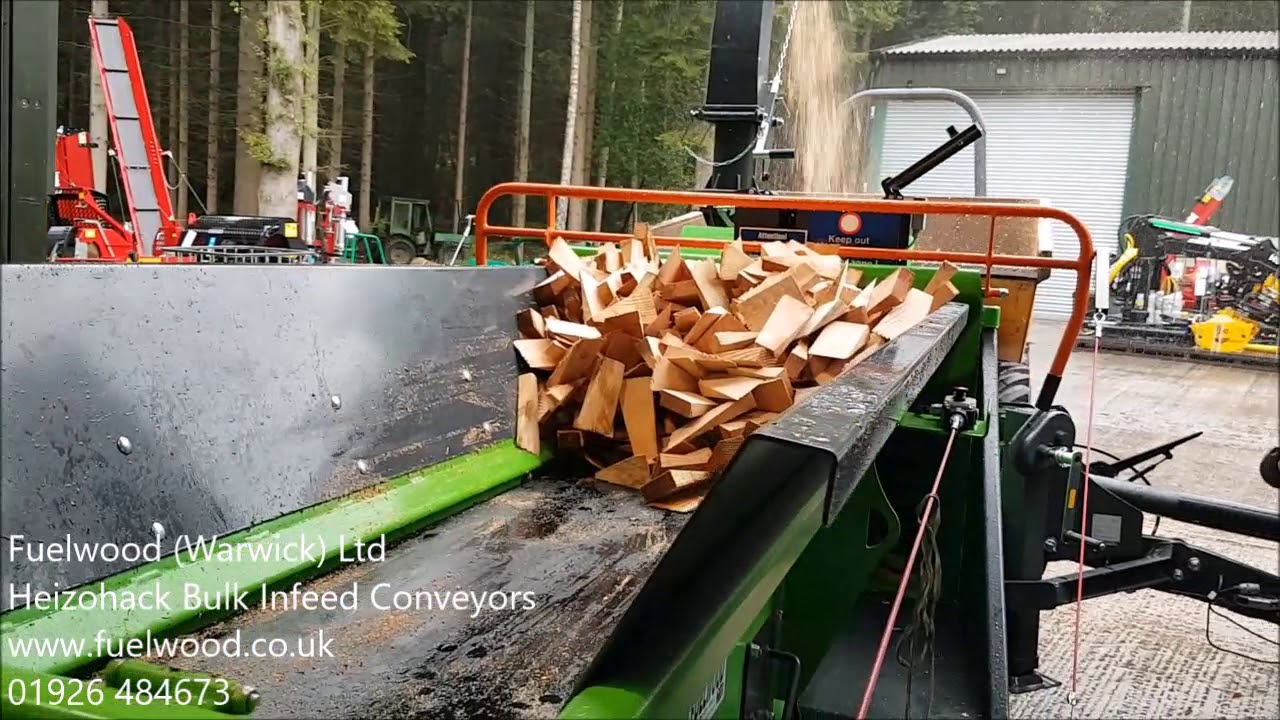 Heizohack infeed for Heizohack Wood chippers - YouTube