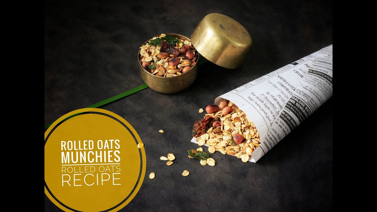 Healthy Rolled Oats Munchies | Crunchy Oats | Pantry Snack | Snack ...
