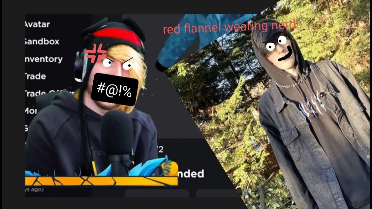 sharkblox roasting kreekcraft "red flannel wearing nerd" - YouTube