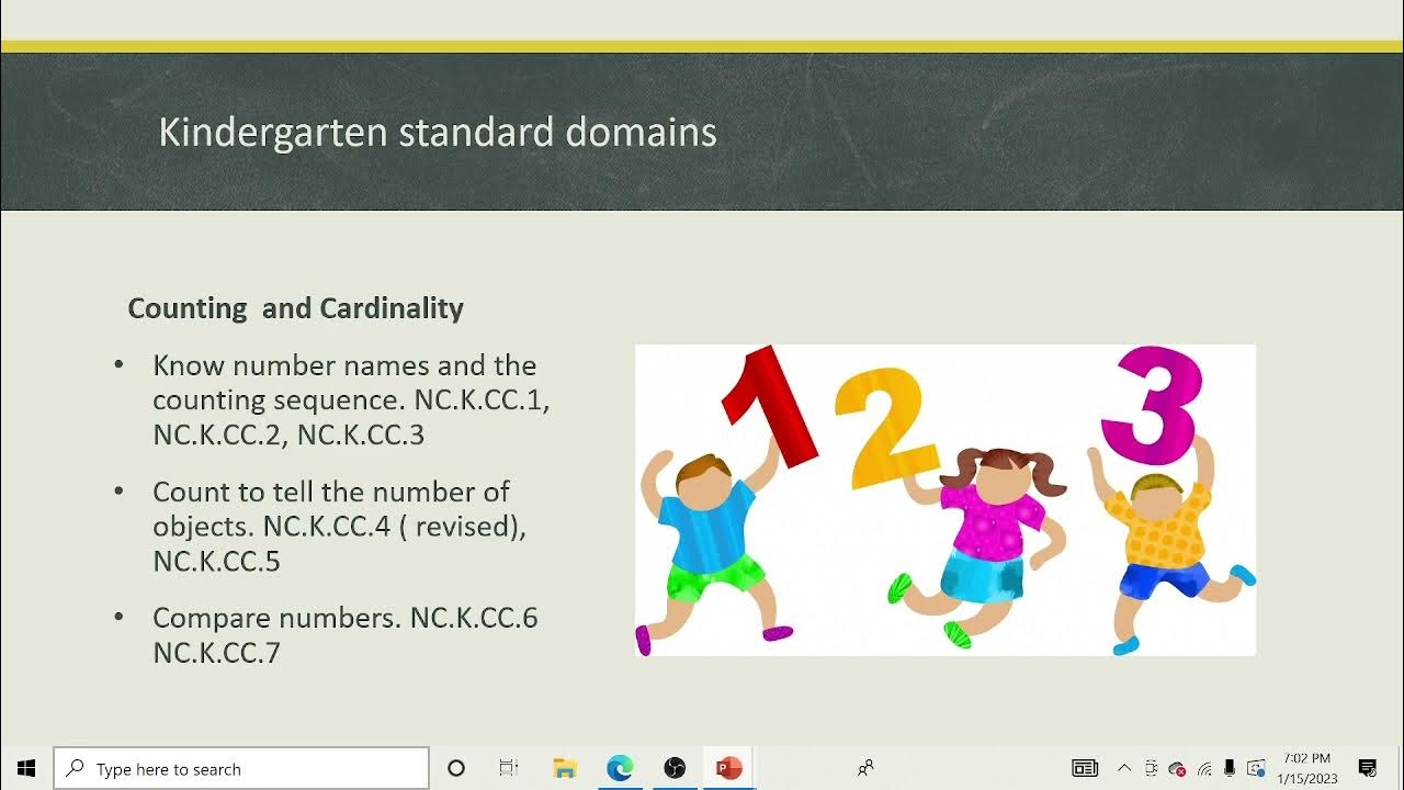 Kindergarten NC Math Standards - YouTube